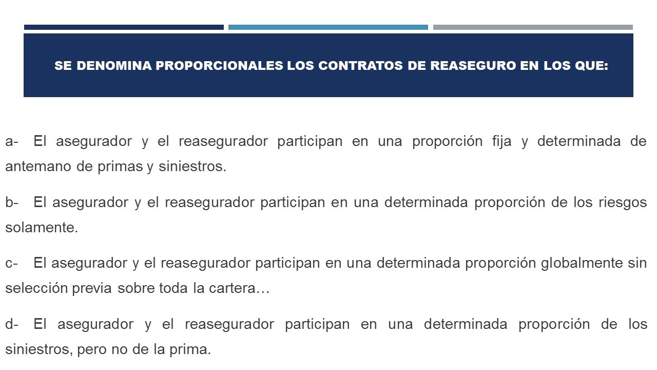 Se denomina proporcionales los contratos de reaseguro en los que - YouTube