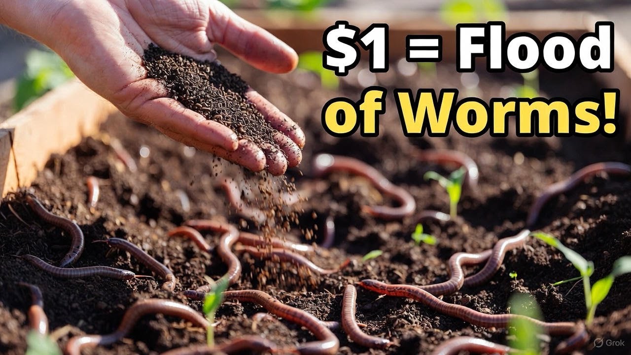 This $1 Hack Will Flood Your Raised Beds With Worms!” - YouTube