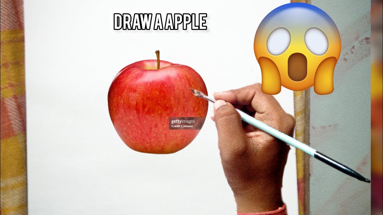 how to darw a apple। real apple।#drawing #youtube - YouTube