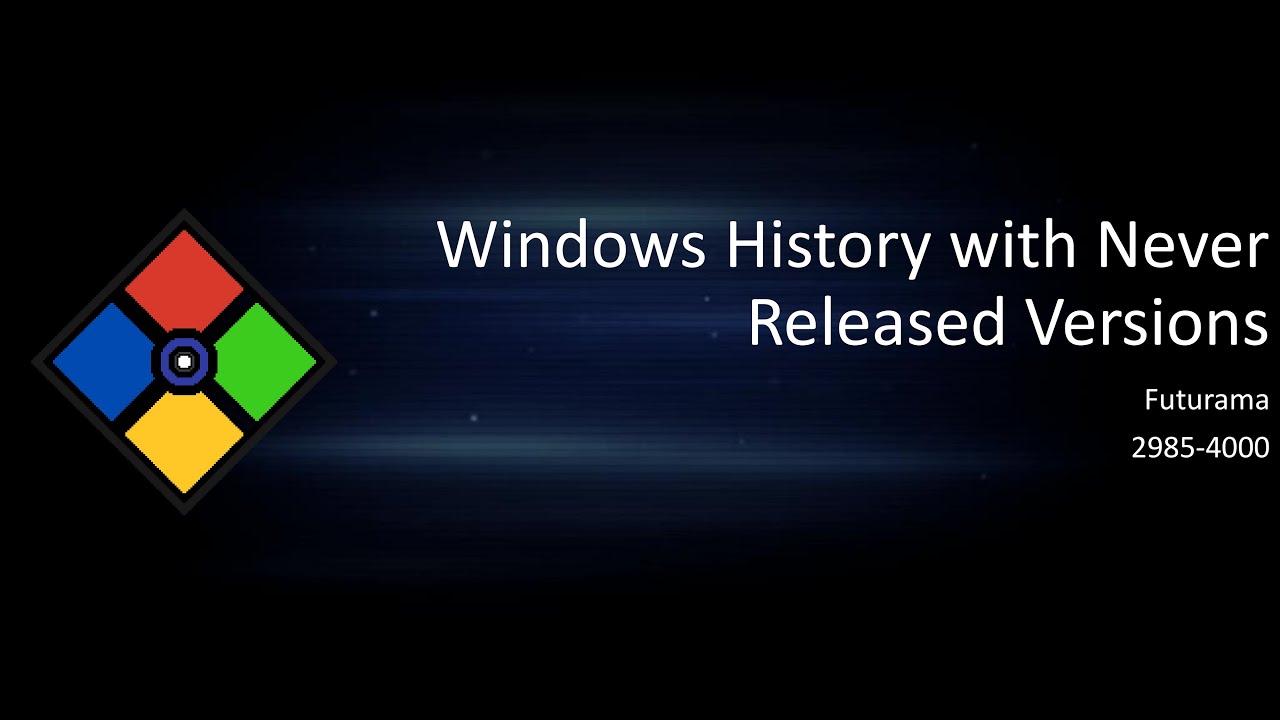 Windows History with Never Released Versions (Rigel Update, Futurama ...