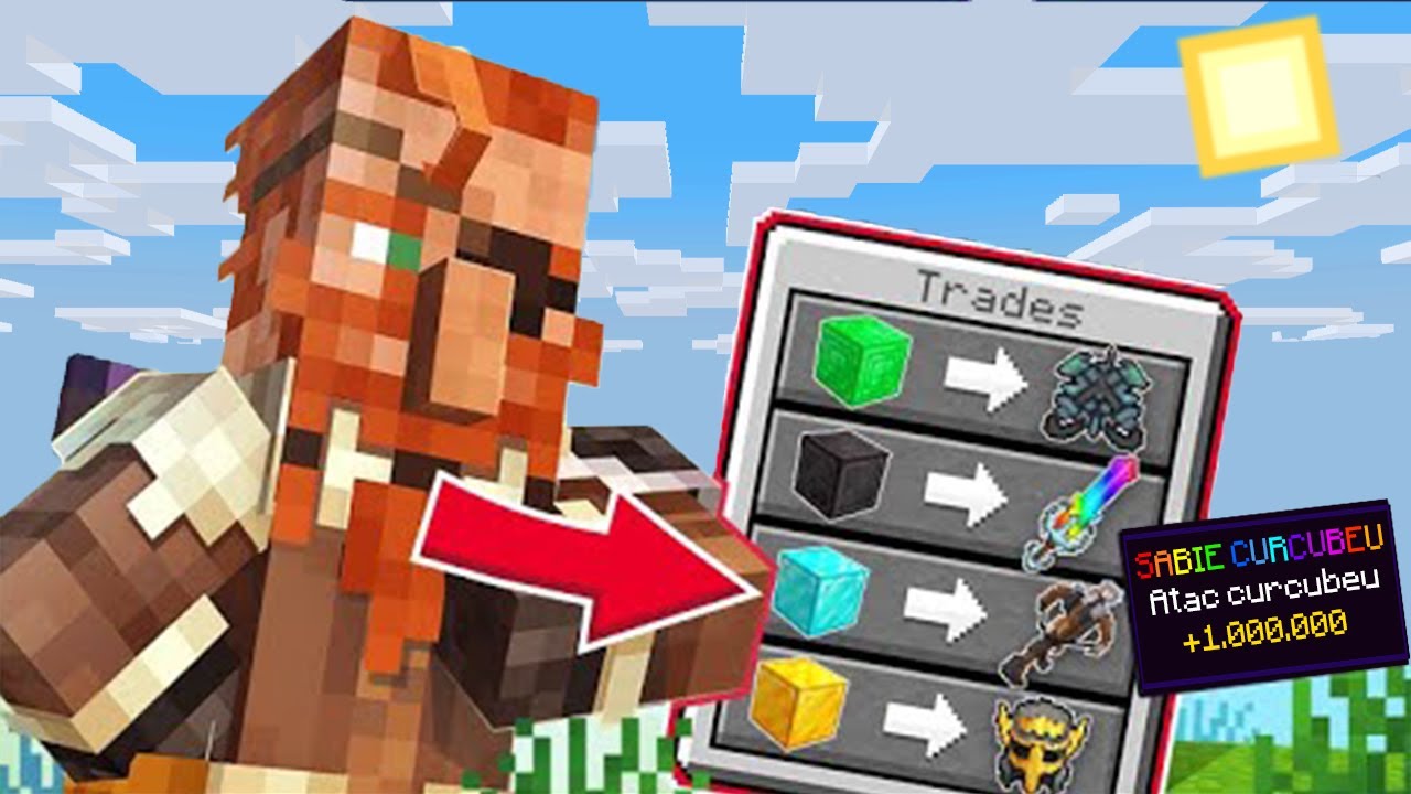 Minecraft dar Villageri Vand Iteme Custom OP... - YouTube