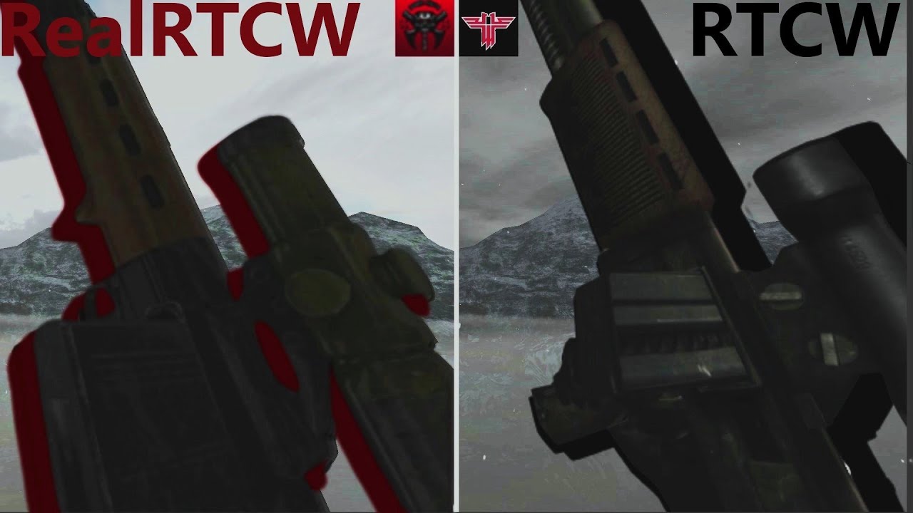 RTCW vs RealRTCW - WOLFENSTEIN Weapons - YouTube