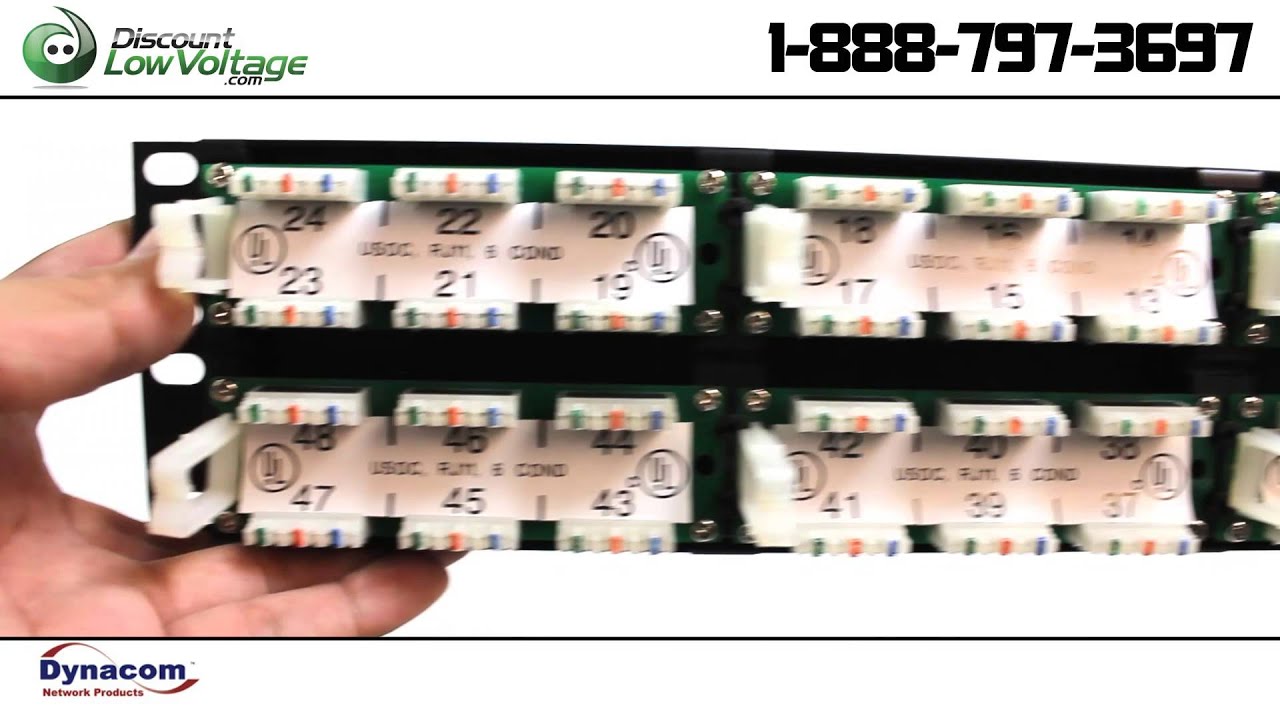 48 Port Cat3 Patch Panel | Rackmount 110 Type - YouTube