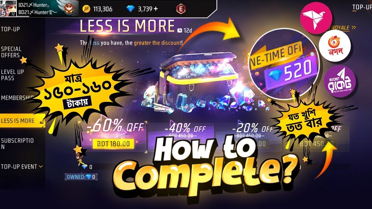 Less Is More Event Free Fire | Less Is More Event Complete | FF New ...