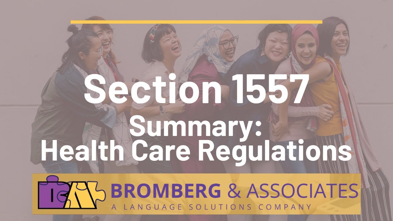New Health Care Regulations - Section 1557 - YouTube