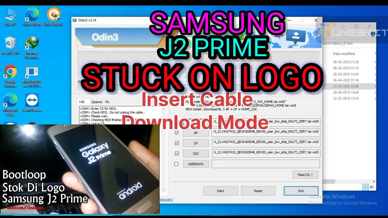 SAMSUNG GALAXY J2, J2 Prime, J3, J5, Stuck ON logo Samsung Screen Fix ...