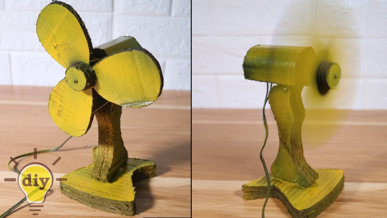 Electric Table Fan | Cardboard Electric Fan | DIY Technology - YouTube