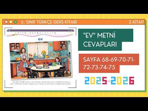 5. Sınıf Türkçe Kitabı 2. Kitap Cevapları Sayfa 68-69-70-71-72-73-74-75 | Ev Metni Cevapları
