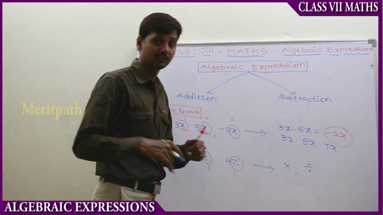 7 Class VII CBSE Maths ALGEBRAIC EXPRESSIONS 1 - YouTube