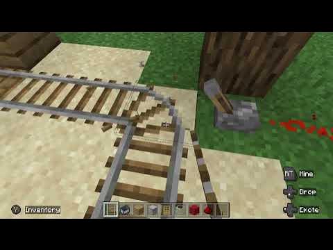 How to build a train track in MINECRAFT - YouTube