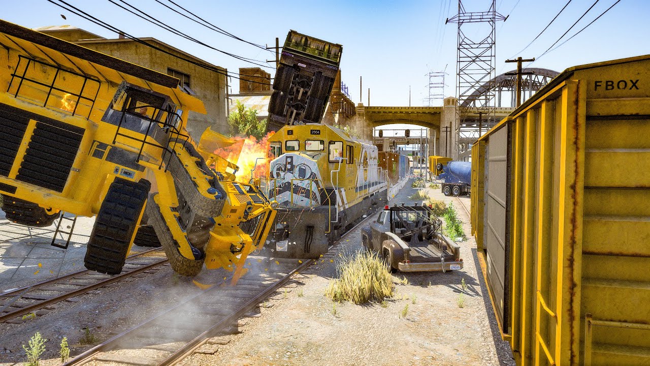 GTA 5 Train Accident: Train Crashes in GTAV Movie - YouTube