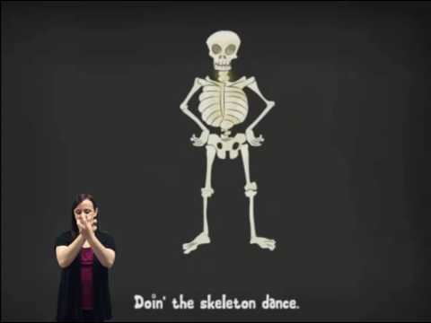 Skeleton Dance with sign language - YouTube