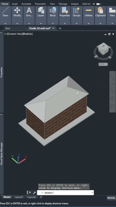 Autocad 3d Roof Slope Shorts Tutorial Autocad Autodesk Autocad2d Autocadtips