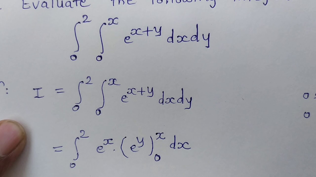 Evaluation of double integrals if limits are given - YouTube