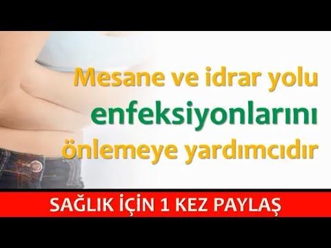 Mesane ve idrar yolu enfeksiyonlarını önlemeye yardımcıdır