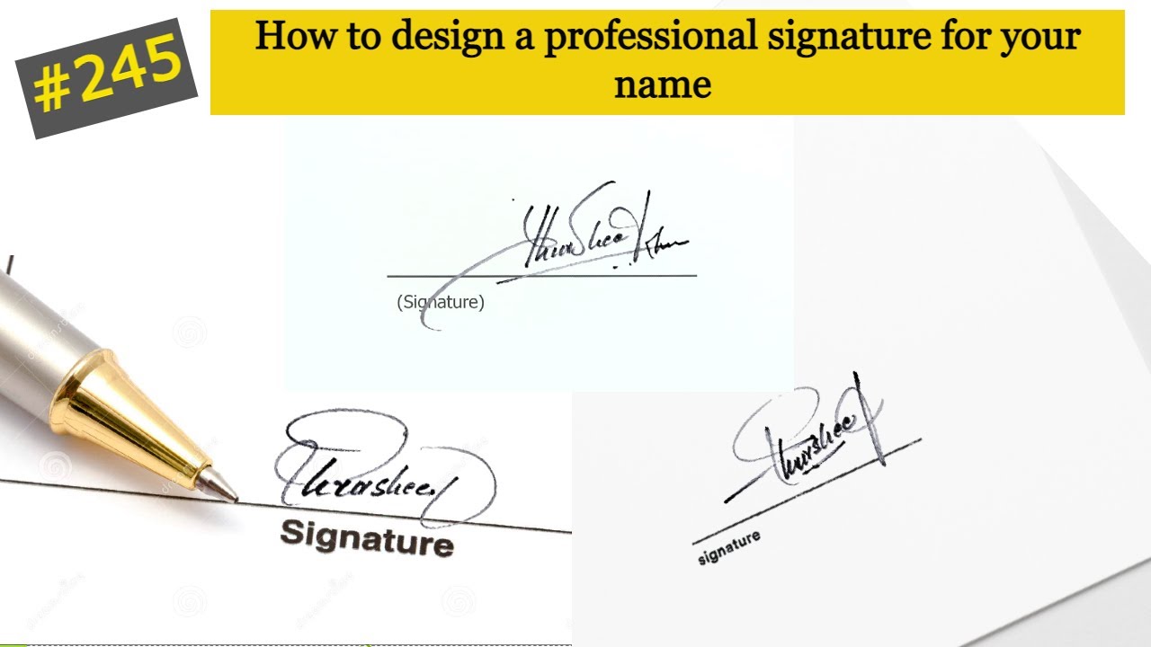 How to design a professional signature for my name | professional ...