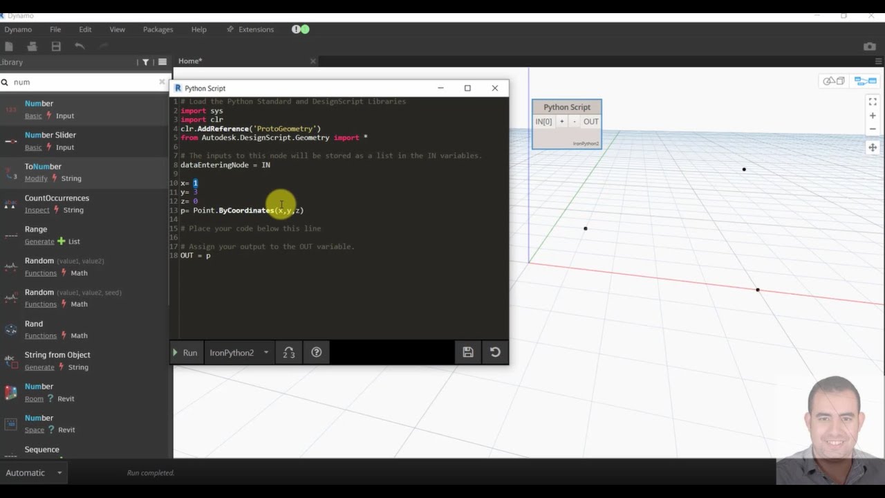03 Dynamo Applications - Create Points by dynamo nodes and Python code - YouTube