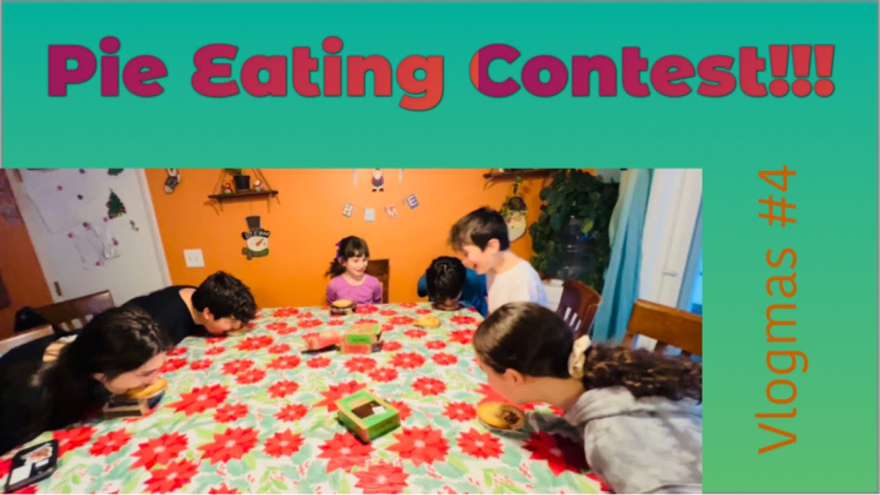 Vlogmas #4~ Our Traditional Pie Eating Contest!!! 🥧🥧😂🎄🤣 - YouTube