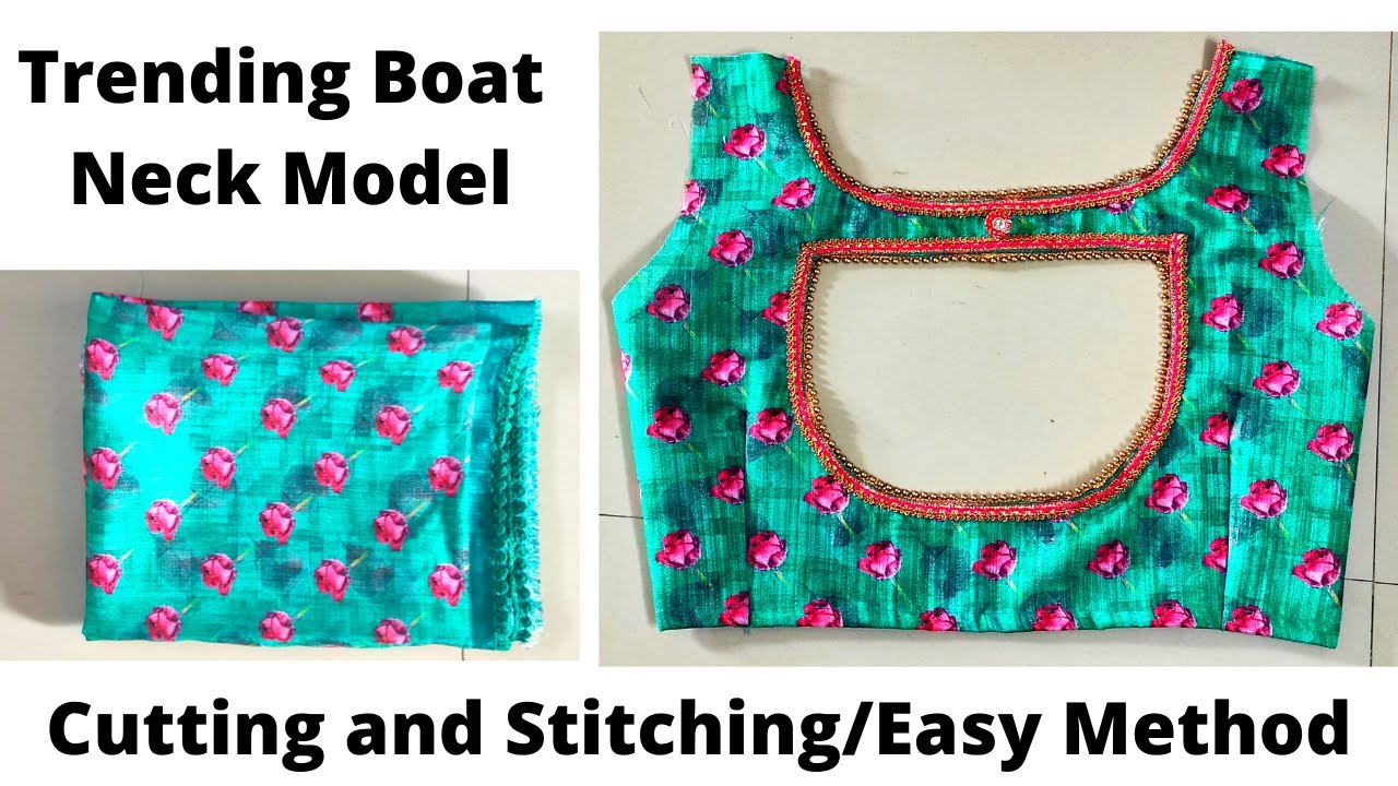 Trending Boat Neck design/Cutting and Stitching Easy Method /போட் நெக் ...