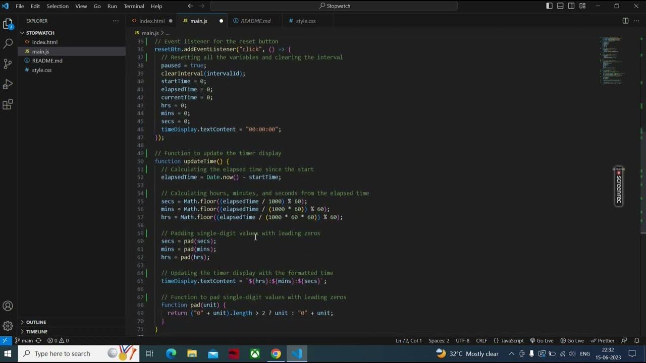 Stopwatch Skill Test Frontend Project Group1 Coding Ninjas Youtube