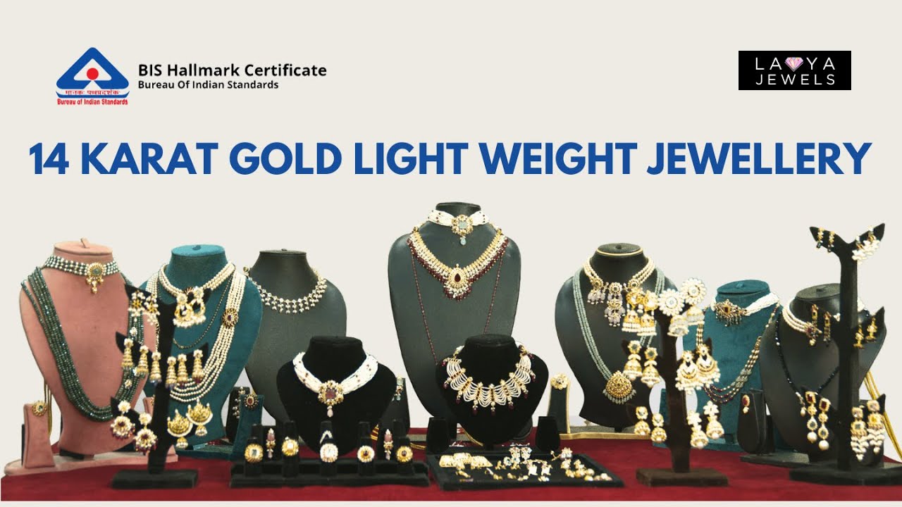 New Design 14 Karat Gold Light Weight Jewellery With HUID & BIS ...