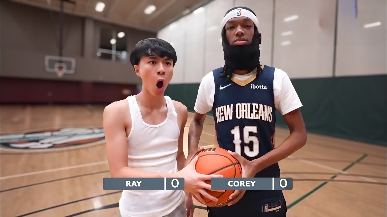 Ray EMBARRASSES Corey in 1v1 Basketball Game 😭🏀 | FULL STREAM - YouTube