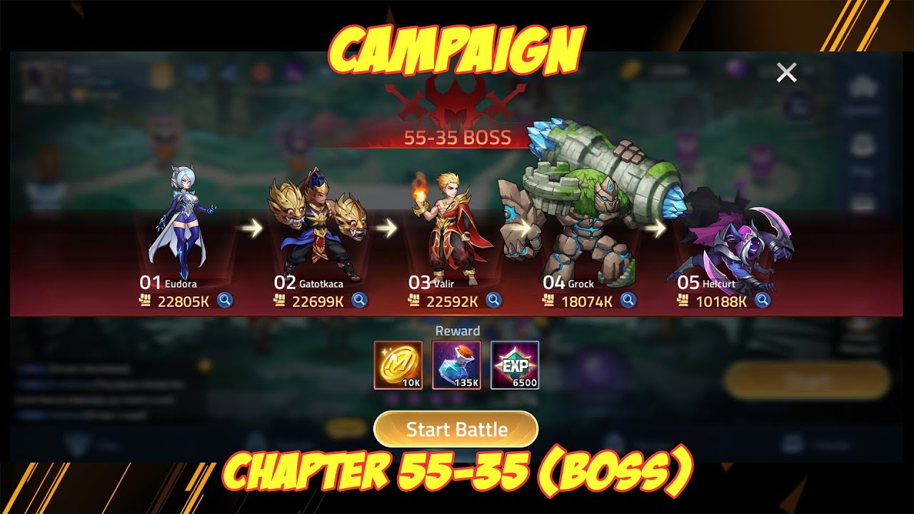 Mobile Legends Adventure Campaign 55-35 (Boss) - YouTube