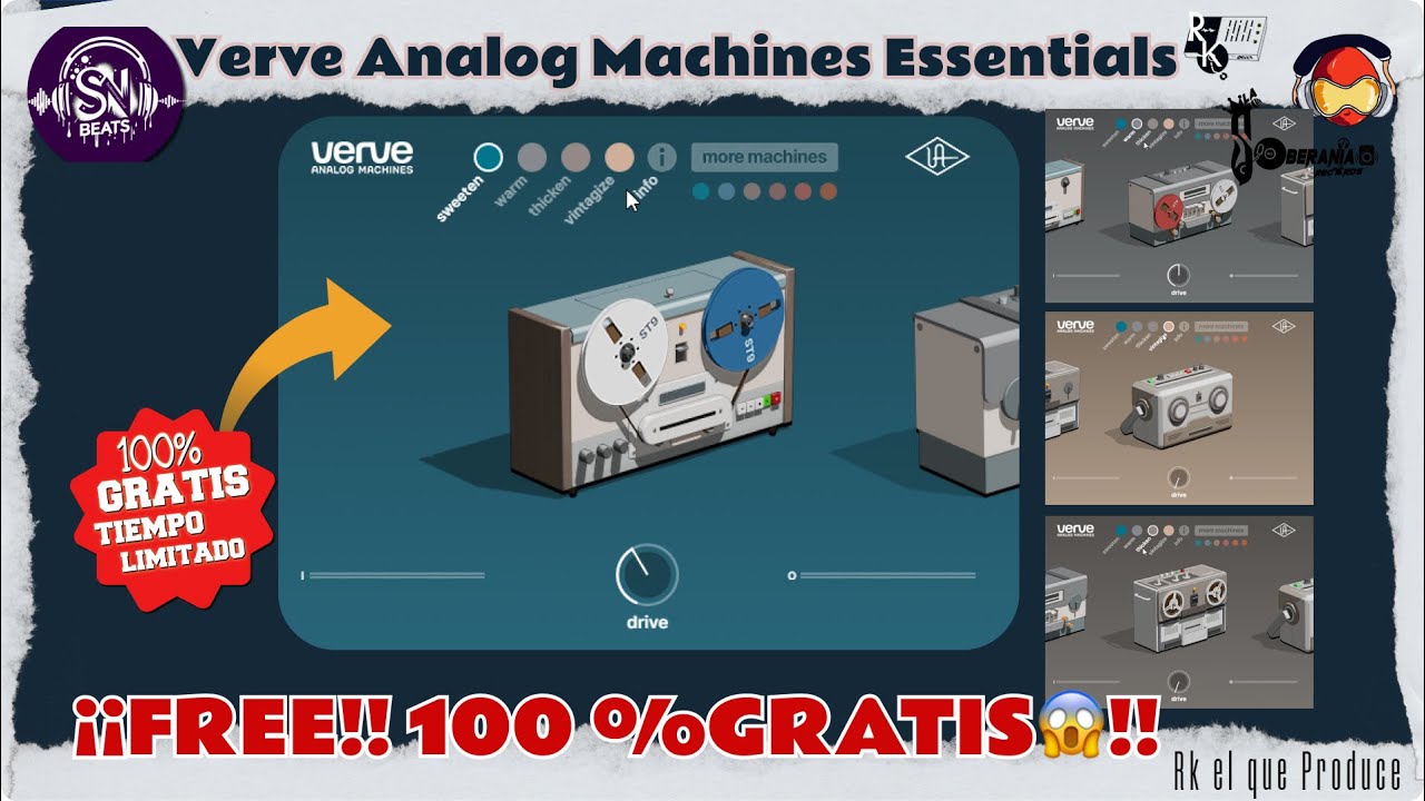 🎁FREE!! VERVE ANALOG MACHINES UADIO GRATIS HASTA EL 30 DE JUNIO⏲⌚ ...