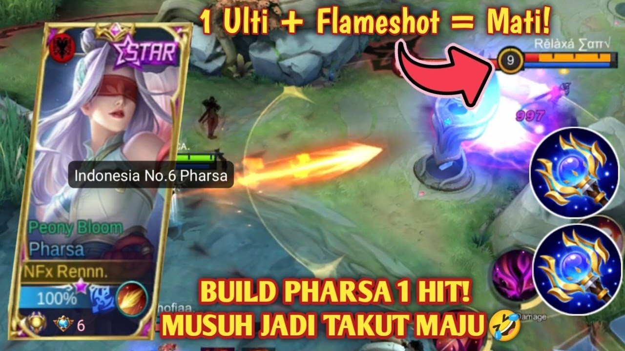 CARA POSITIONING PHARSA SAAT ULTI & COMBO SKILL YG BENAR! BUILD PHARSA ...