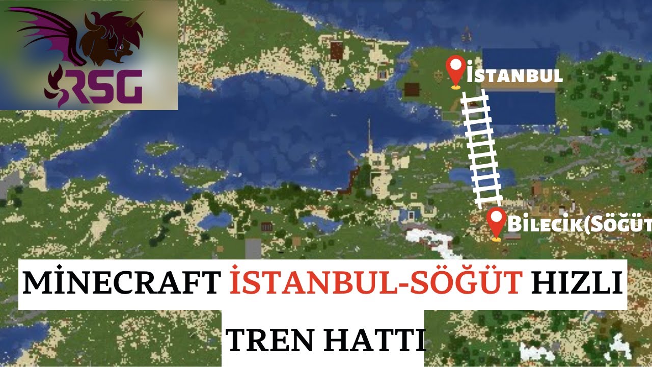 Minecraft İstanbul-Söğüt Tren Hattı Yaptım - Gerçek Dünya Haritalı ...