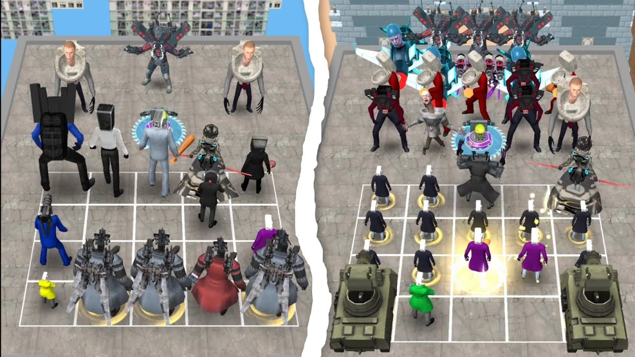Merge Skibidi Battle: Skibidi Soldier Skibidi Astron Vs TitanTvman ...