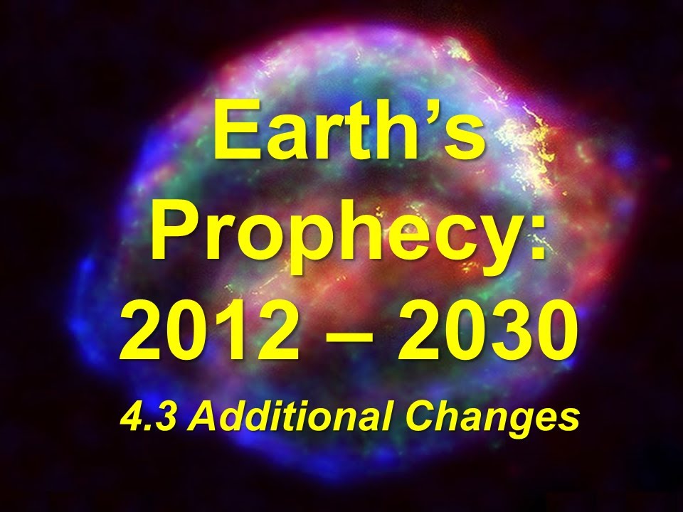 Sal Rachele's "Earth's Prophecy: 2012 - 2030" - 4.3 Additional Changes ...