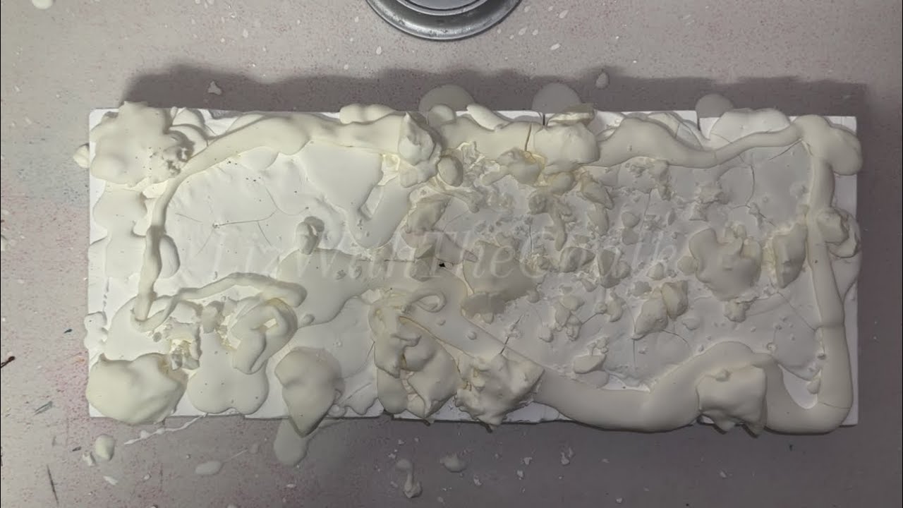 Fresh Blocks Covered in Cornstarch Paste - YouTube