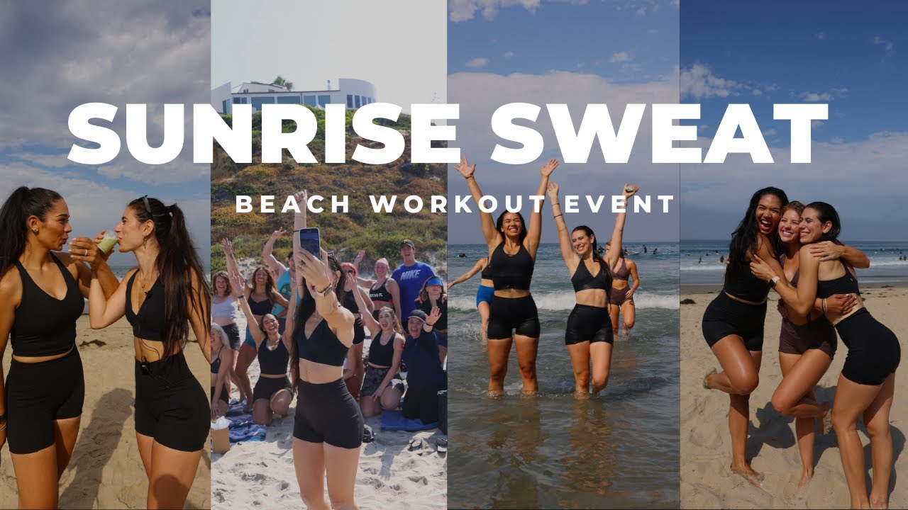 Sunrise Sweat Workout Vlog | beach workout, ocean dunk, San Diego ...