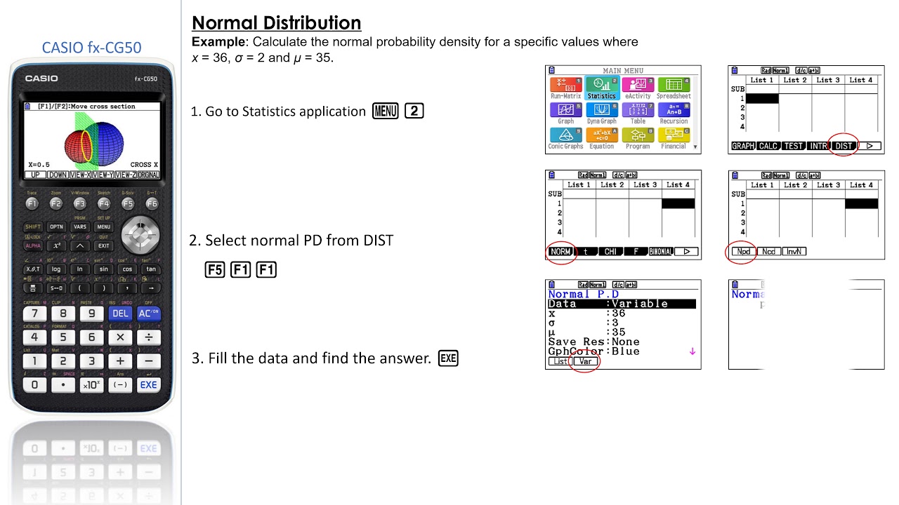 Normal Distribution By CASIO Fx CG50 YouTube normal-distribution-by-casio-fx-cg50-youtube
