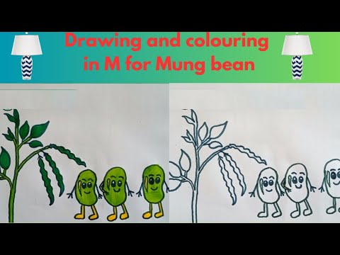 Alphabet Learn with Vegetables | M for Mung Bean | Drawing and ...