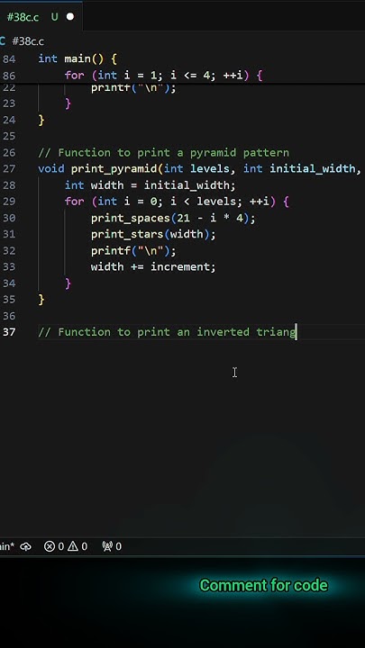 Airoplane pattern in C programming #cprogramming - YouTube