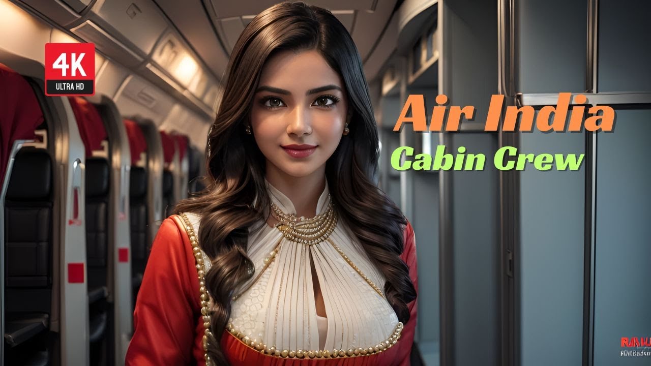 4k Ai Lookbook Girl Air India | cabin crew dress #ailookbookgirl #aibeauty - YouTube
