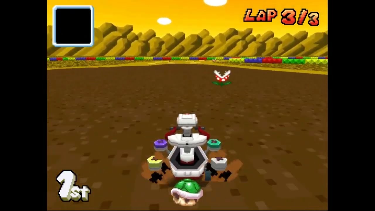 Mario Kart DS - SNES Choco Island 2 150cc (Famicom R.O.B w/ ROB-BLS ...