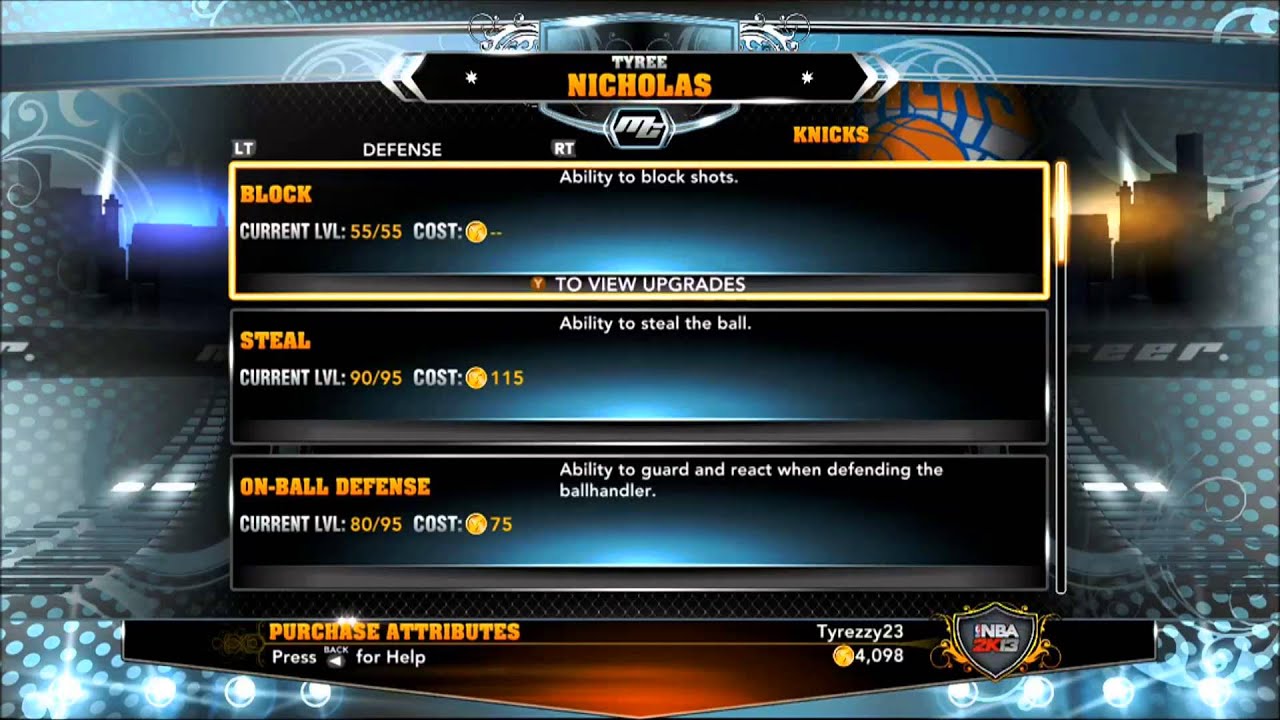 NBA 2K13- My Player/Career Attributes and Signature Skills - YouTube