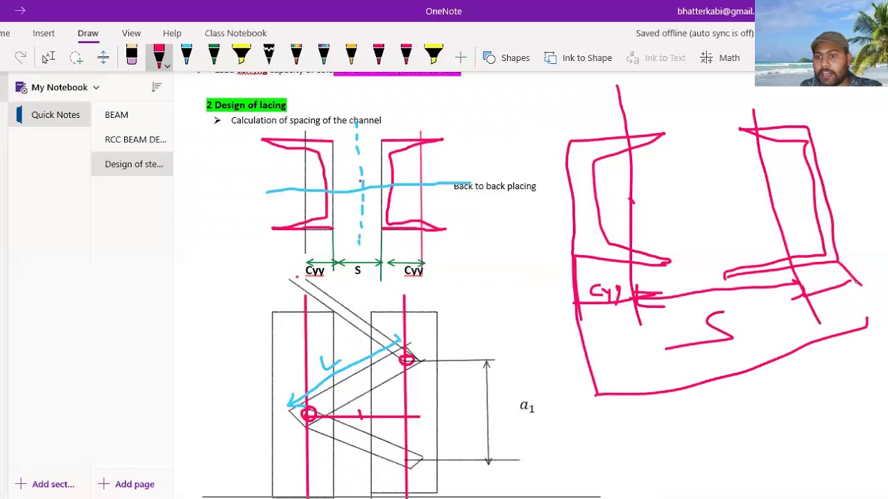 Design of laced steel column( in nepali) - YouTube