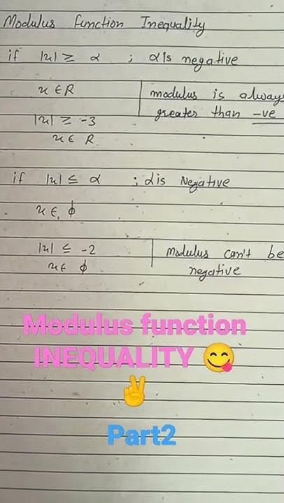 modulus function inequality part2 ️😀 - YouTube