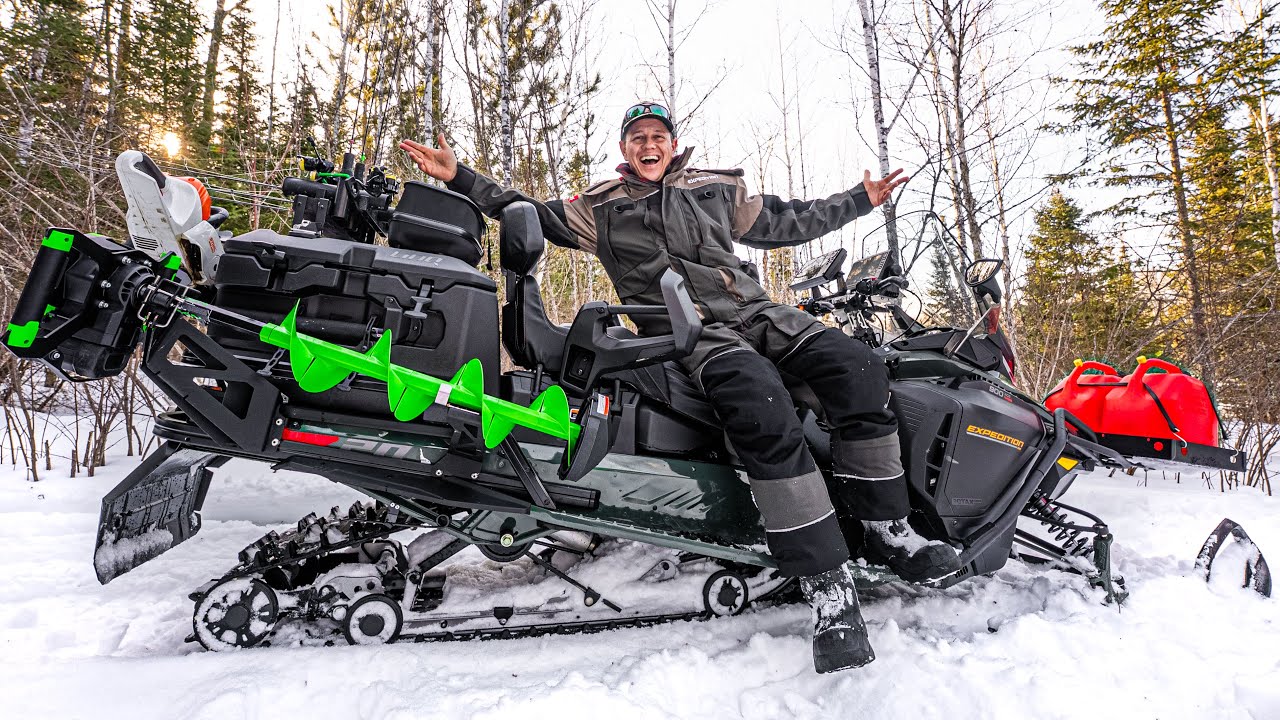 Ultimate Ice Fishing Snowmobile Set-Up (Ski-Doo Expedition Walk-Through ...