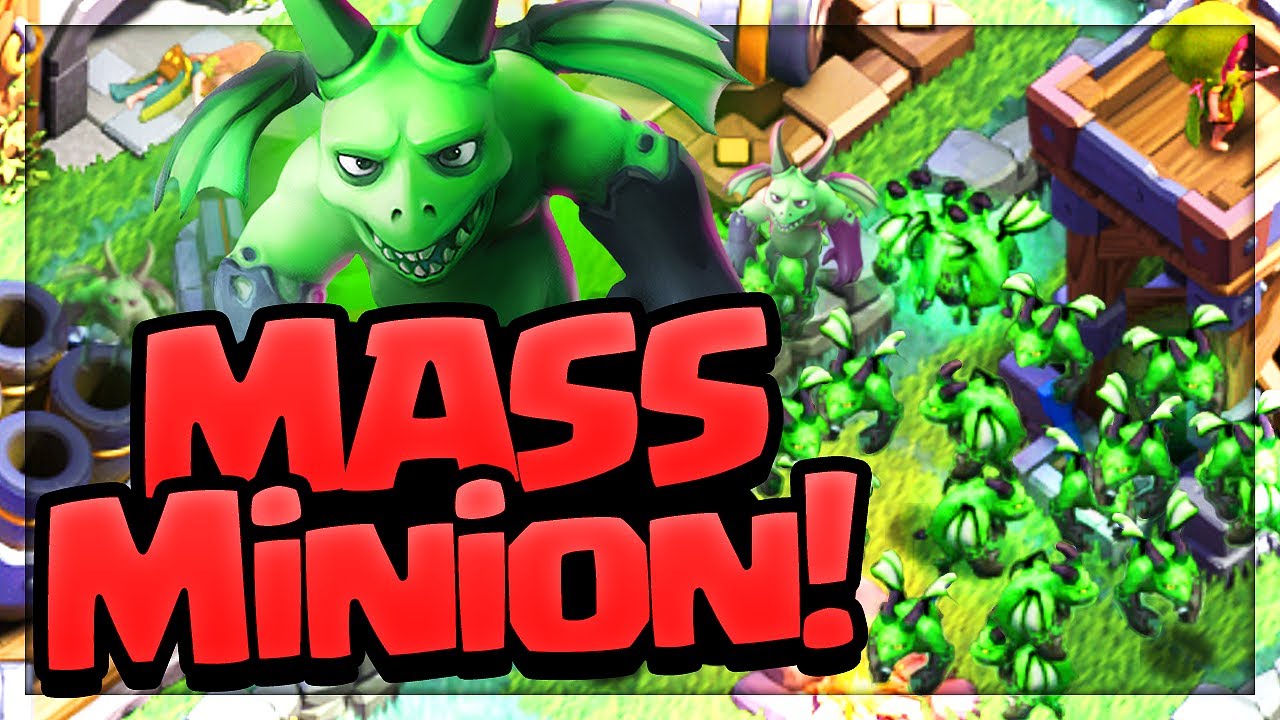 MASSIVE MINIONS! All Beta Minion Attacks on Clash of Clans Builder Hall ...