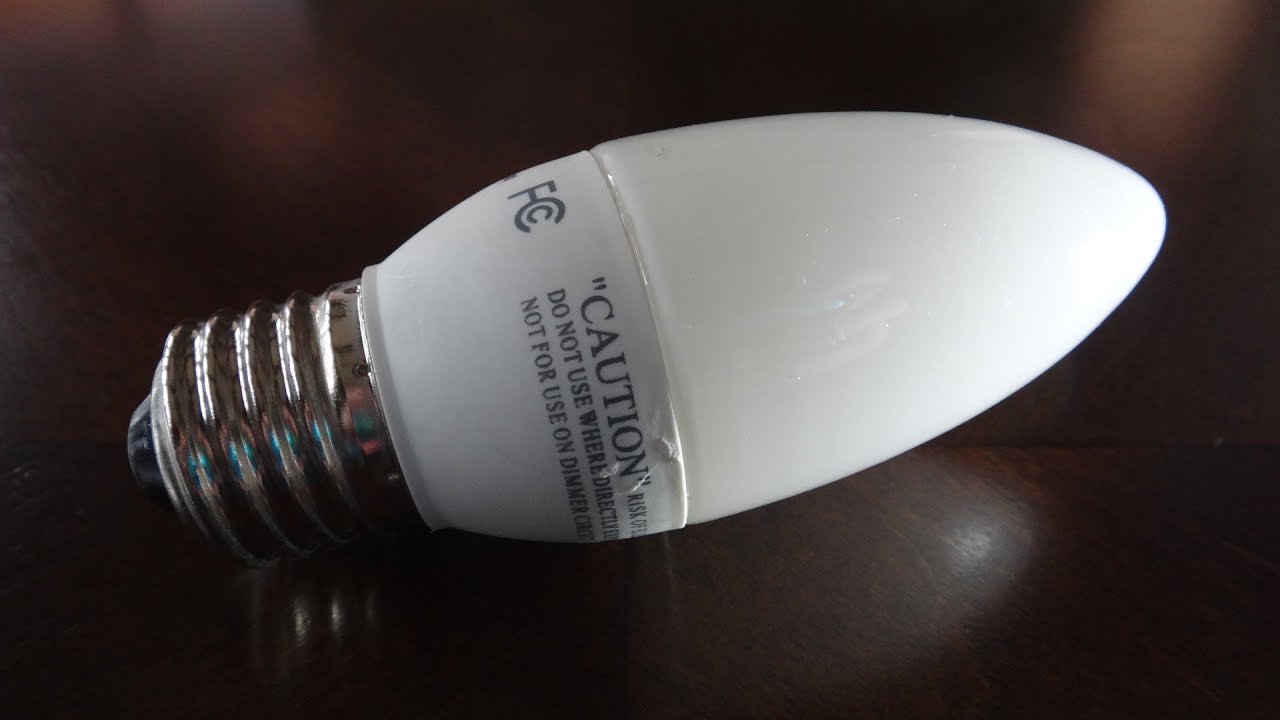 Lights of America 7watt Flame CFL light bulb - YouTube