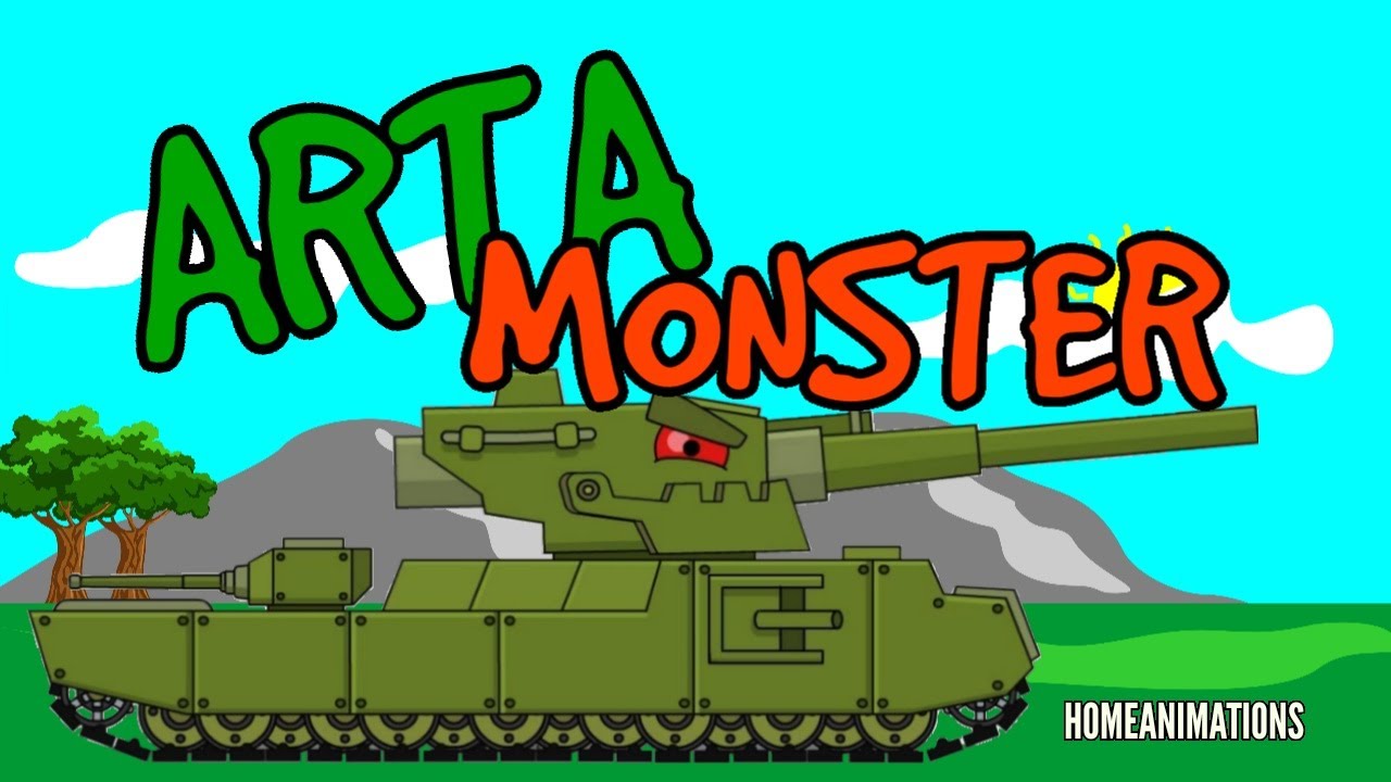 Cara Menggambar Tank Kartun Arta Monster dari Channel HomeAnimations ...