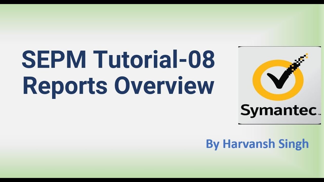 SEPM Tutorial 08 - Reports Overview - YouTube