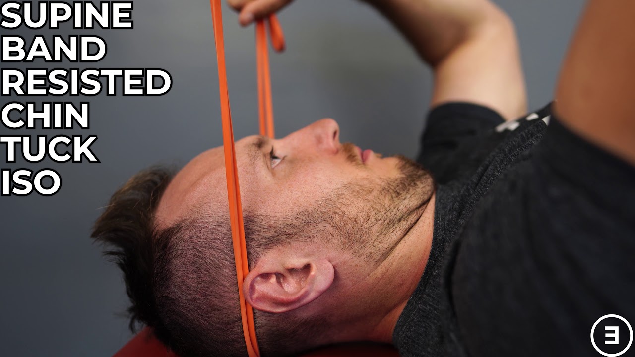 Supine Band Resisted Chin Tuck Isometric - YouTube