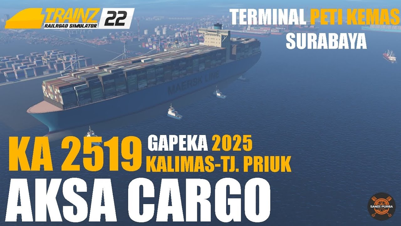 Surabaya Container Port ~ KA 2519 Aksa Cargo Relasi Kalimas - Tanjung ...