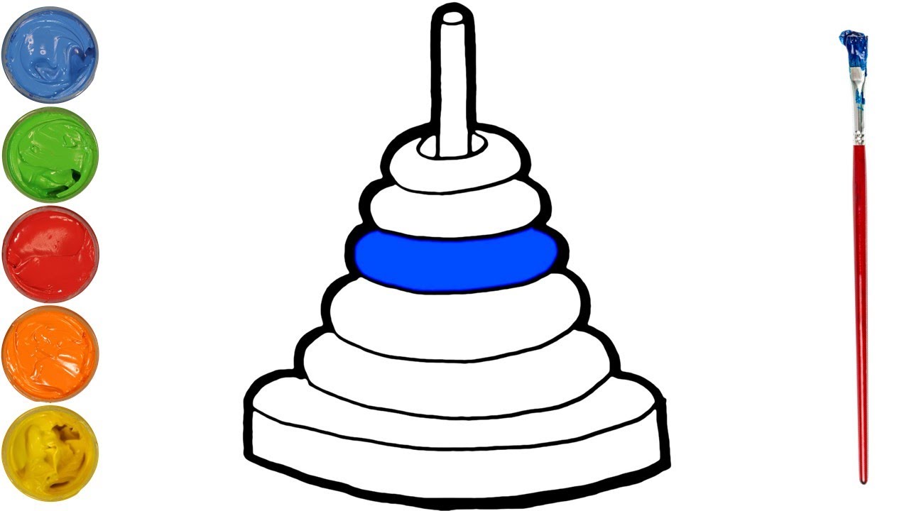 STAKING RINGS Drawing, Painting & Coloring for Kids & Toddlers | COLOR ...